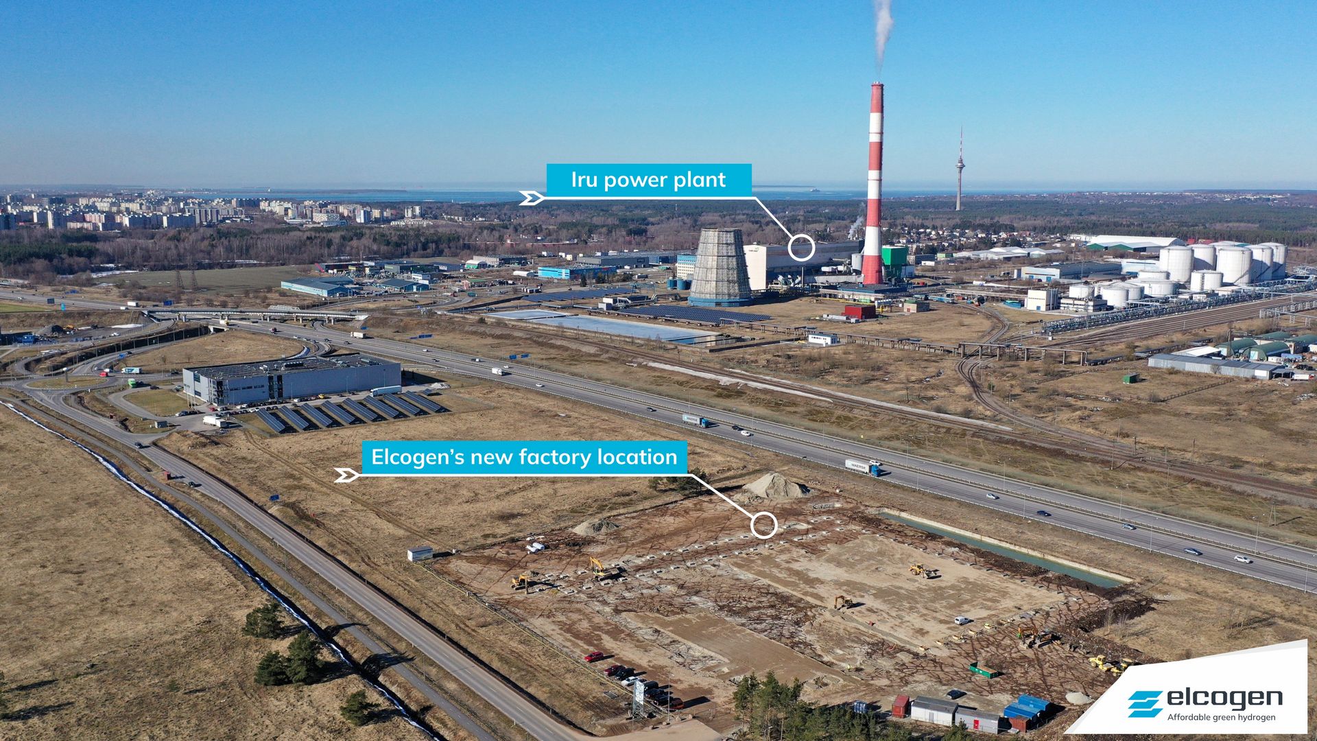 The Iru power plant will supply electricity to Elcogen, a leading ...